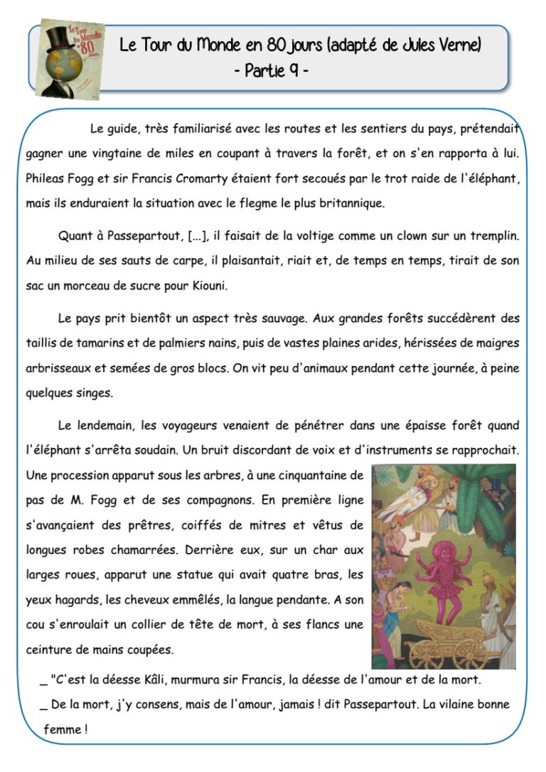 Le Tour du Monde en 80 jours - Jules Verne - RPI St-Poix Laubrières
